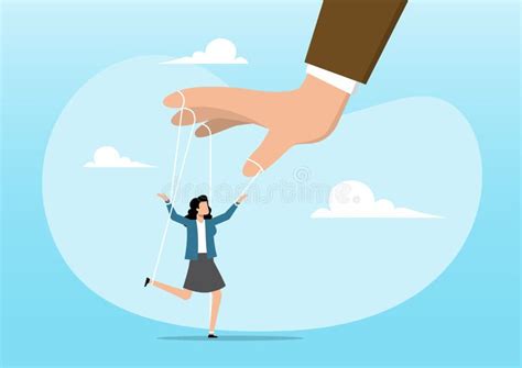 Cadena De Control De Mano En Mu Eca De Marioneta De Mujer De Negocios Ilustraci N Del Vector