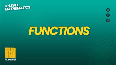 o level gcse igcse mathematics functions youtube