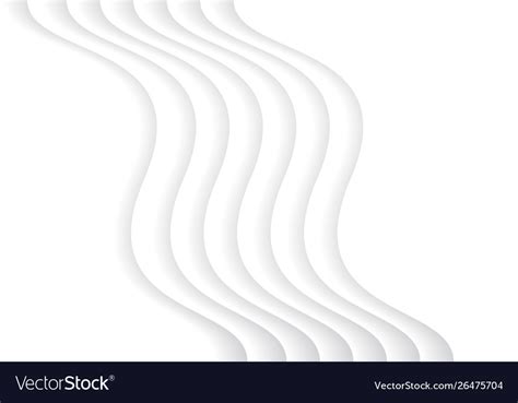 Abstract White Paper Cut Curve Overlap Design Vector Image