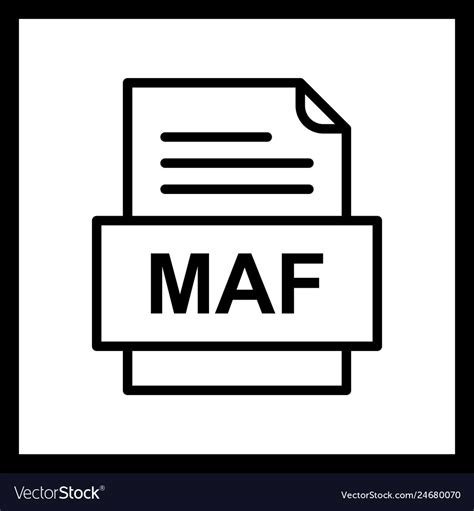 Maf File Document Icon Royalty Free Vector Image