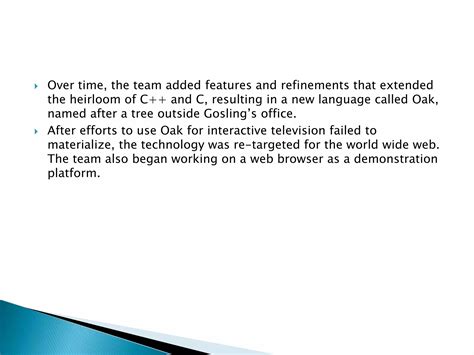 The History And Future Of Java Programming Language Ppt
