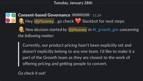 Async Decision Making Process Using Slack