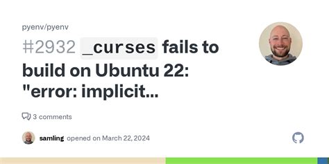 ` curses` fails to build on ubuntu 22 error implicit declaration of