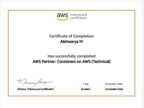 i m excited to announce that i ve completed the aws aws partner container on aws technical
