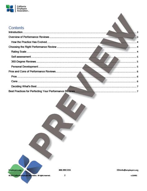 Performance Evaluation Toolkit California Employers Association