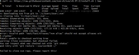 error during nvm installation · issue 2398 · nvm sh nvm · github