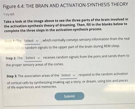 Solved Figure 44 The Brain And Activation Synthesis Theory