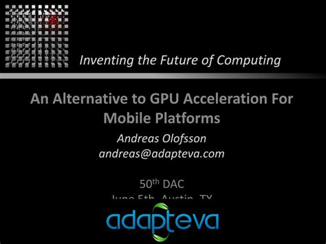 Pdf An Alternative To Gpu Acceleration For Mobile Platforms · An Alternative To Gpu