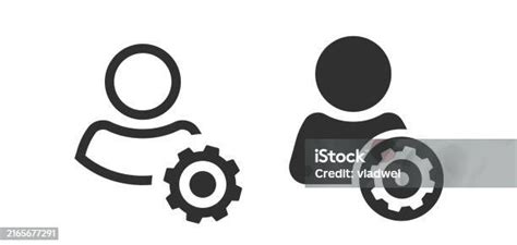 개인 계정 데이터 편집 톱니 바퀴 아이콘 벡터 간단한 선 윤곽선 그래픽 일러스트 세트 사용자 관리자 프로필 설정 Ui 요소 기호 픽토그램 스트로크 선형 이미지 클립 아트 0