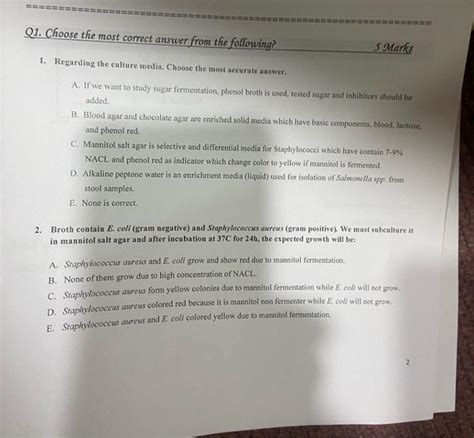 What The Answer Number 1 And 2