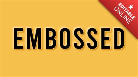 Embossed Style Text Effect Font Generator
