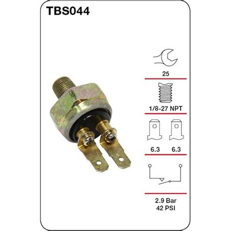 Tridon Brake Stop Light Switch Tbs044