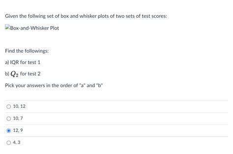 Solved Given The Follwing Set Of Box And Whisker Plots Of Chegg