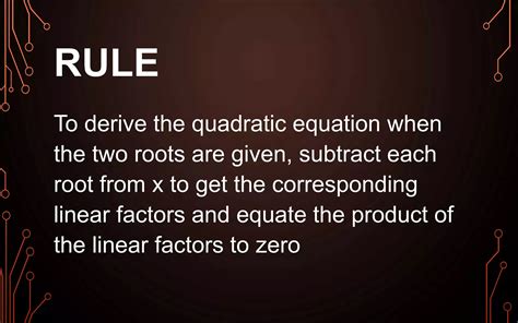 Mathematics 9 Lesson 1 C Roots And Coefficients Of Quadratic Equations Pptx Physics Science