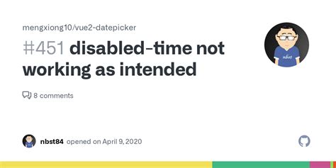 Disabled Time Not Working As Intended · Issue 451 · Mengxiong10vue2