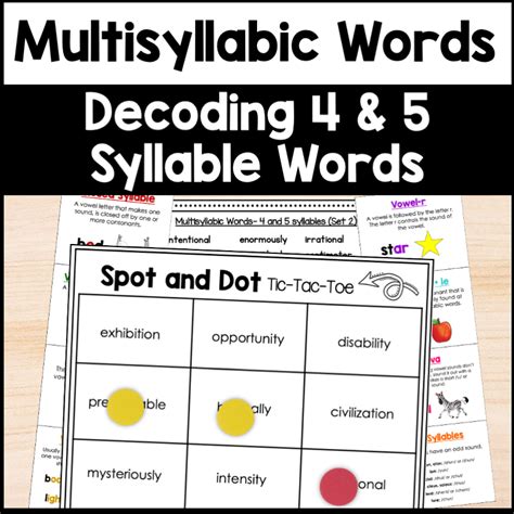 Mastering Multisyllabic Words Engaging Worksheets For Vocabulary Expansion