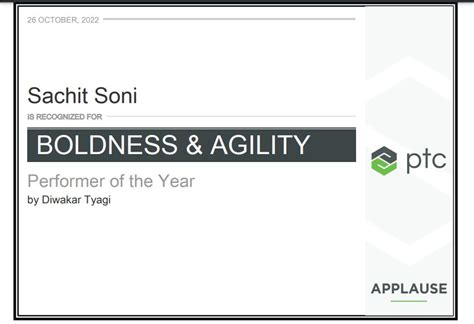 Sachit Soni On Linkedin Performeroftheyear Recognition Lifeatptc Employeemotivation… 20