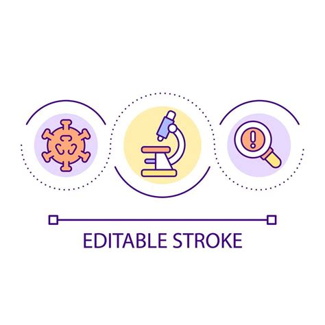 Laboratory Research Loop Concept Icon Identify Pathogen Virus