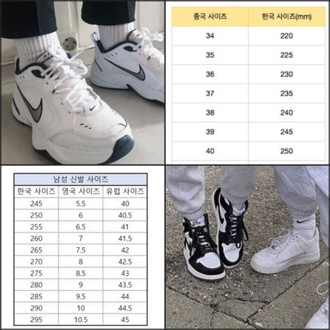 유럽 영국 미국 중국 일본 Eu Uk Us Cn Jp Cm 남자 여자 해외 신발 사이즈표 정리 네이버 블로그