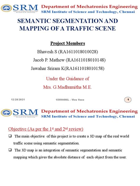 Mhd202 Semantic Segmentation And Mapping Of Traffic Scene Presentation Slides Pdf Lidar