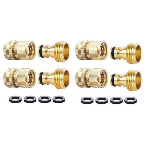 4 X Female Brass Quick Connectors 4 X Male Brass Quick Connectors 8 X