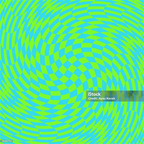 Distorted Chess Board Background Visual Chequered Illusion Dizzy Psychedelic Pattern With Warped