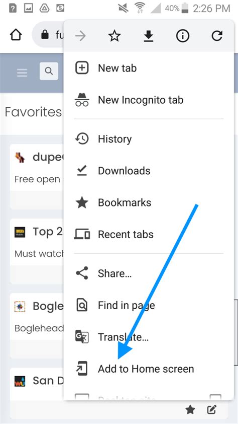 Shortcut Android Chrome Full Sort Start Page And Bookmark Manager