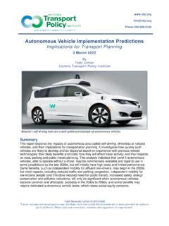 Autonomous Vehicle Implementation Predictions Autonomous Vehicle