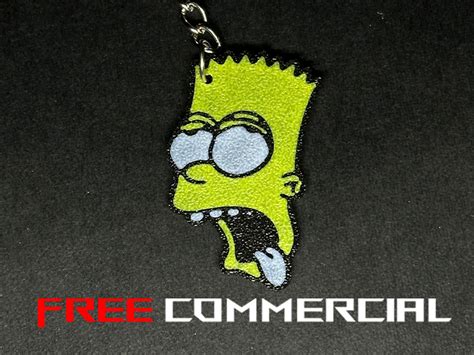 Bart Simpson Lil Peep Head Keychain By Immax Makerworld