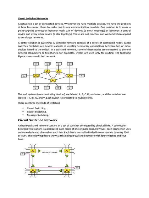Circuit Switched Networks Pdf Computer Network Network Packet