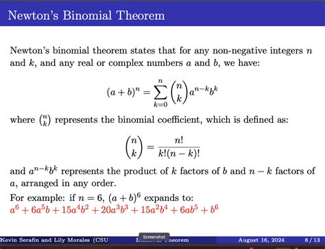 GitHub Drserafin Binomial Theorem This Project Provides A Summary Of The Development Of The