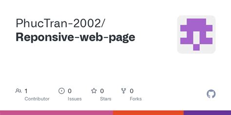 Github Phuctran 2002 Reponsive Web Page