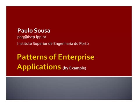 Patterns Of Enterprise Application Architecture By Example Pdf Databases Computer