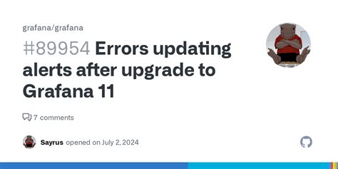 Errors Updating Alerts After Upgrade To Grafana 11 · Issue 89954