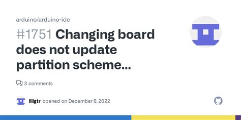 Changing Board Does Not Update Partition Scheme Selection Issue 1751