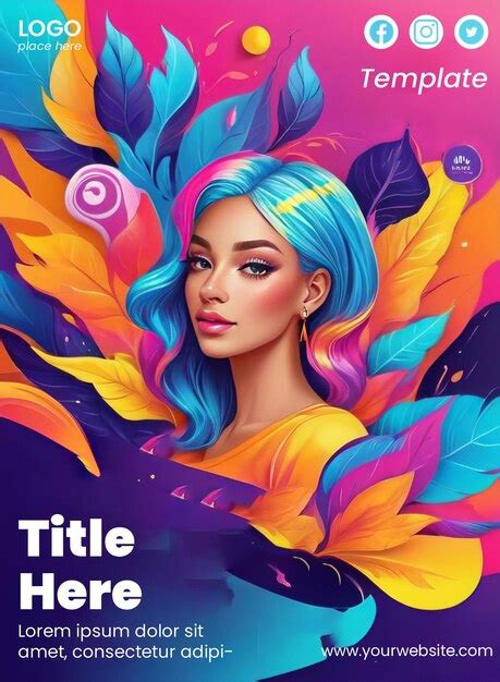 Premium Psd Creative Vibrant Bright Colors Flyer Design