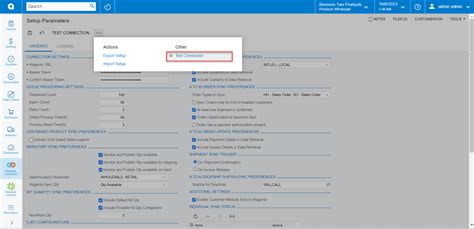 Test Connection Kensium Products Documentation