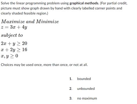 Solved Solve The Linear Programming Problem Using Graphical Chegg