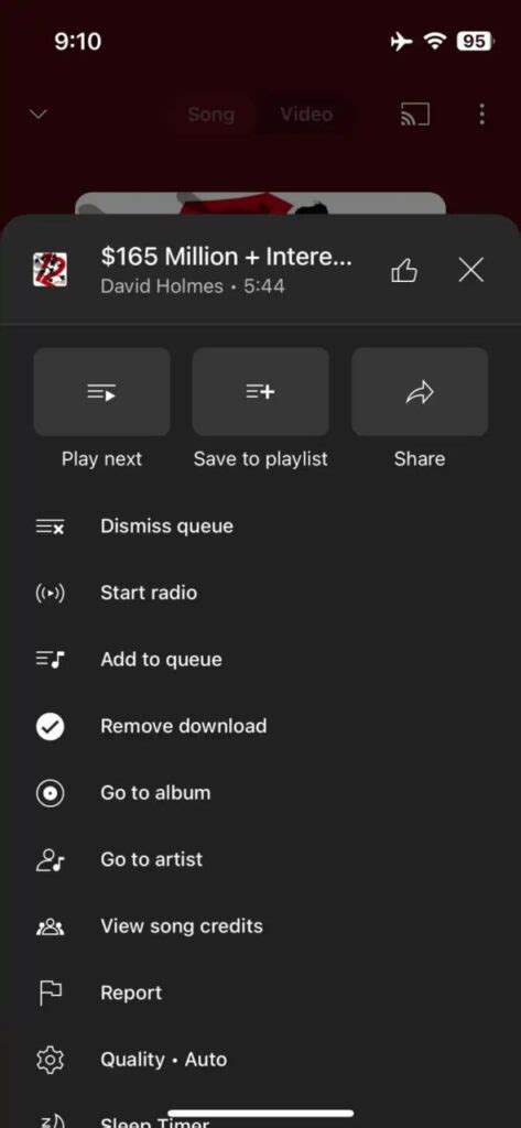Youtube Music Revamps Overflow Menu With Large Buttons Sammy Fans