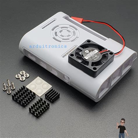 Raspberry Pi 4b Shell Case Box White กล่อง เคส Raspberry Pi 4 สีขาว