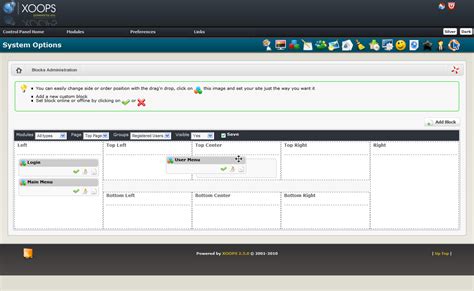 xoops demo site try xoops without installing it