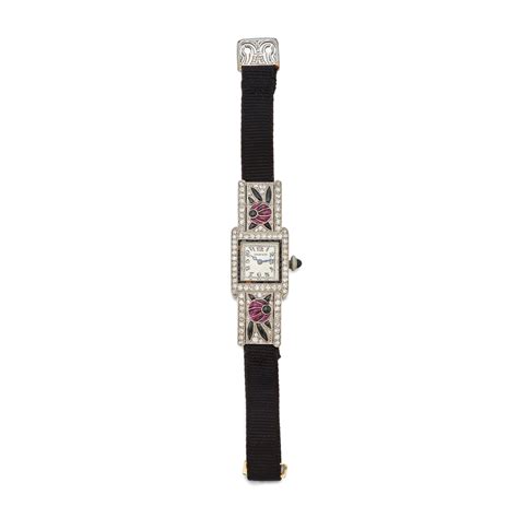 Ruby Onyx And Diamond Wristwatch Important Jewels Sotheby S
