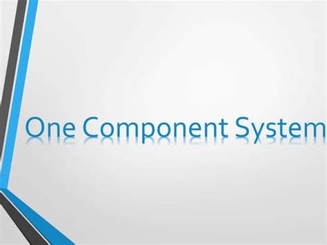 Phase Diagram Of A One Component System Water System Ppt