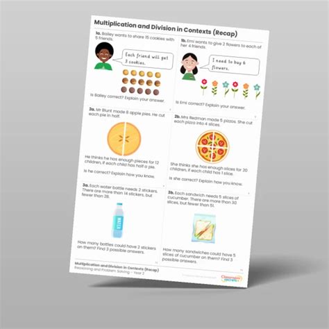 Year 2 Multiplication And Division In Contexts Recap Reasoning And Problem Solving Resource