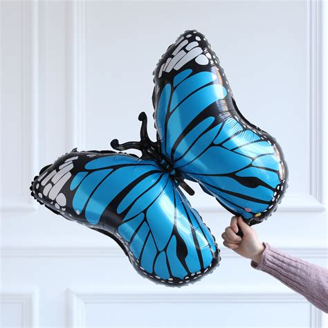 Badu Bg Големи балони от алуминиево фолио с пеперуди Цветен балон с