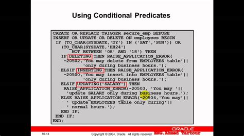 كورس PL SQL المحاضره الخامسه عشر Creating Triggers part YouTube