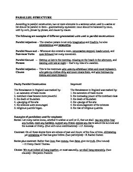 Parallel Structure By Centered On Writing TPT