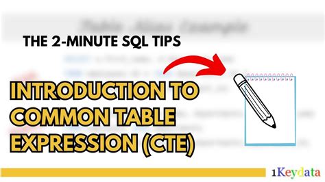2 minute sql tips introduction to cte youtube