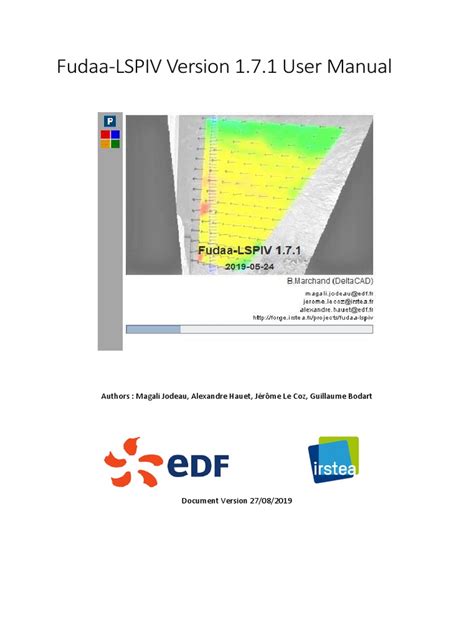 User Manual Fudaa Lspiv 17 Pdf Image Resolution Computing