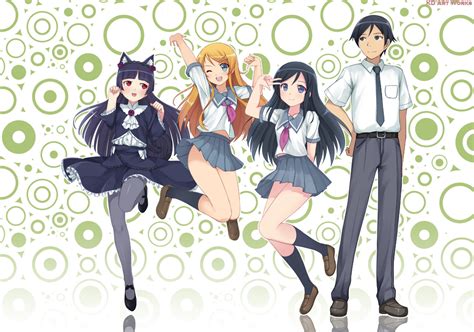 Gokou Ruri Kousaka Kirino Aragaki Ayase And Kousaka Kyousuke Ore No